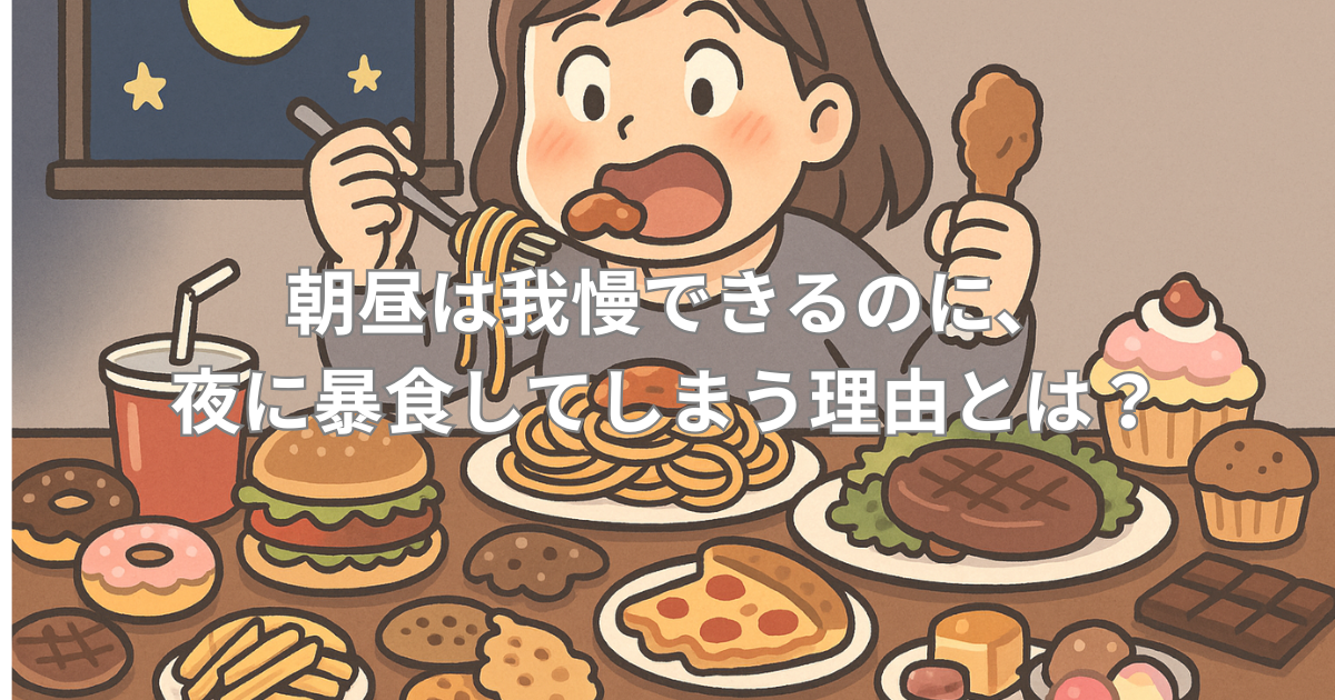 🍽 朝昼は我慢できるのに、夜に暴食してしまう理由とは？ | M2 Posing Lab.